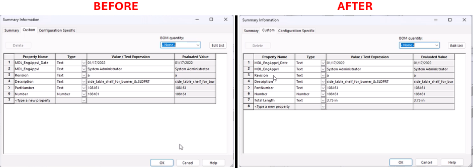 Measure Sketch and Add Length Property | SOLIDWORKS Macros Lib