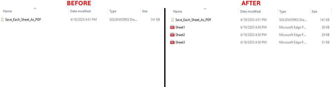 Export Sheets to PDF Automatically | SOLIDWORKS Macros Lib