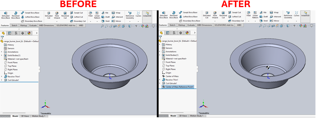 Add Center of Mass to a Part in SOLIDWORKS | SOLIDWORKS Macros Lib